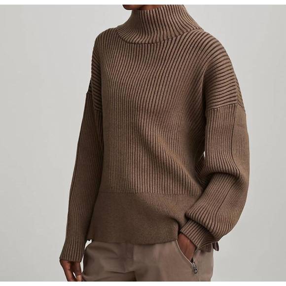 Varley | Sweaters | New Varley Mayfair Mock Neck Knit Sweater In ...